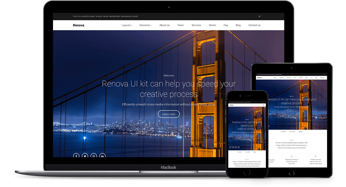 Renova - Creative HTML5 Responsive Website Template