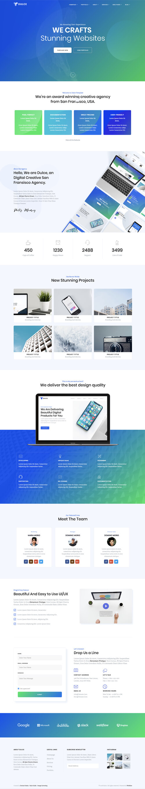 Dulce - Creative HTML5 Responsive Website Template