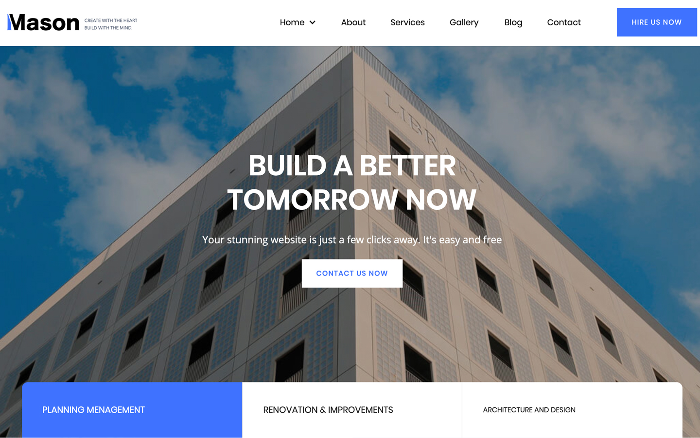 Mason - Construction HTML5 Responsive Website Template