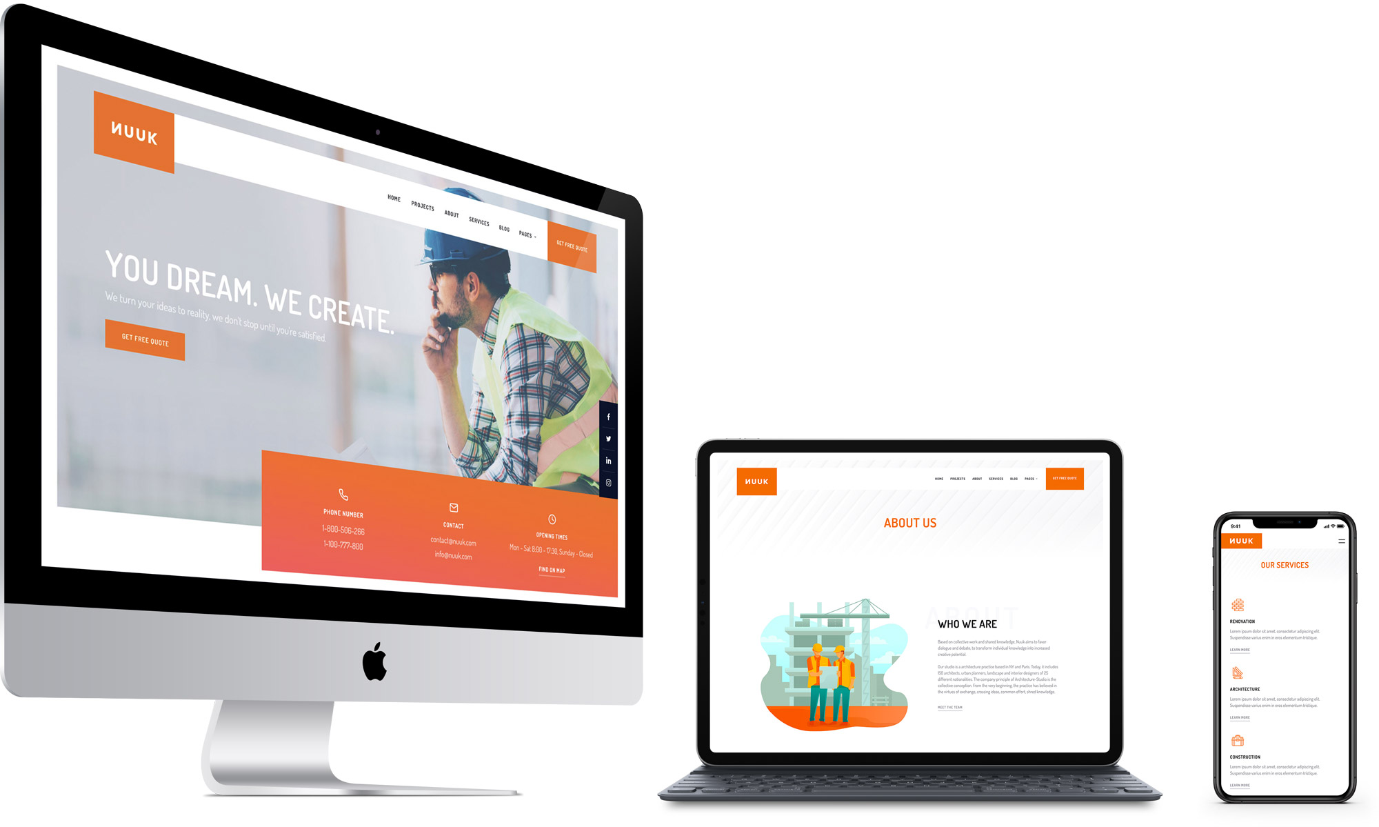 Nuuk - Construction HTML5 Responsive Website Template