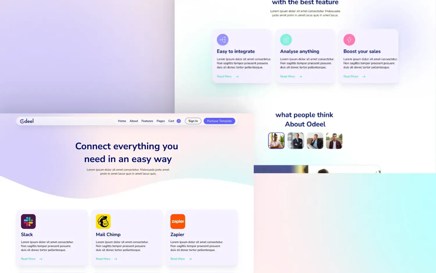 Odeel - SaaS HTML5 Responsive Website Template