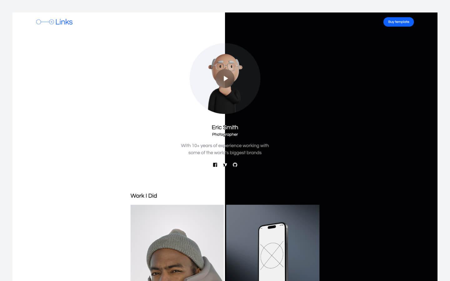 All My Links - Artist HTML5 Responsive Website Template