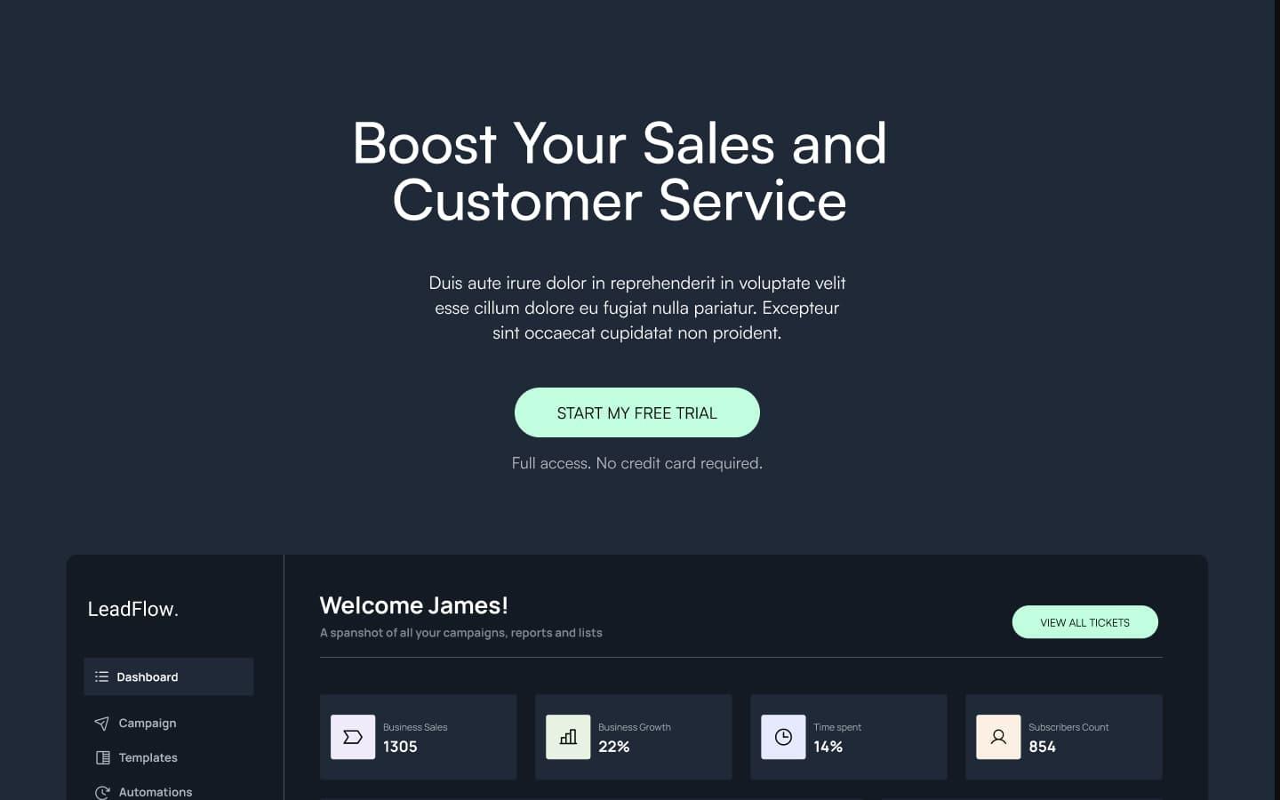 Leadflow - SaaS HTML5 Responsive Website Template
