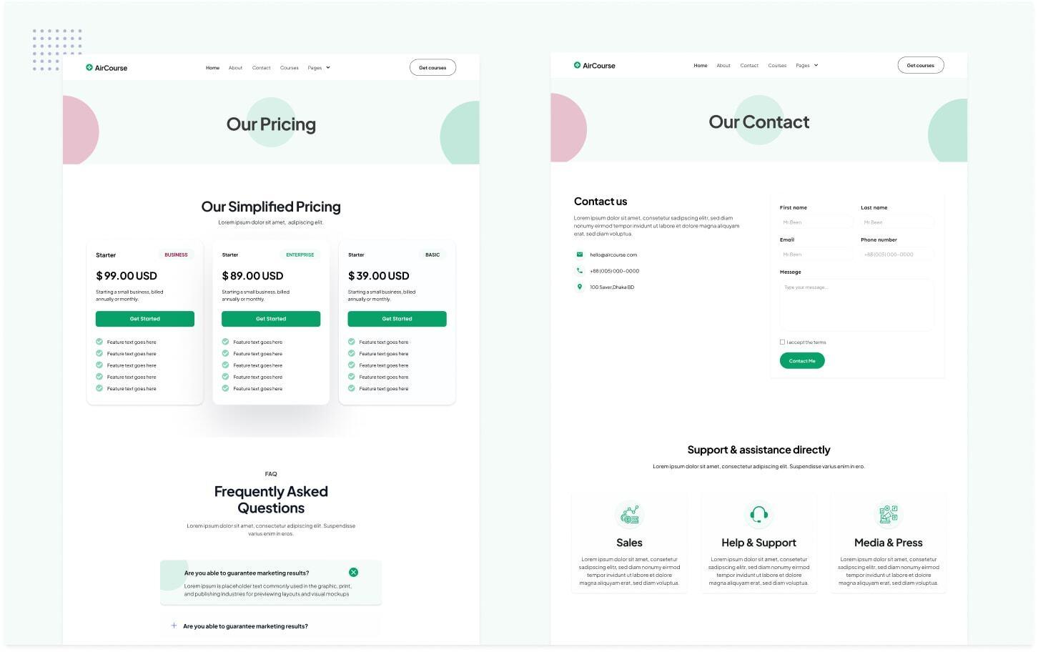 AirCourse - School HTML5 Responsive Website Template