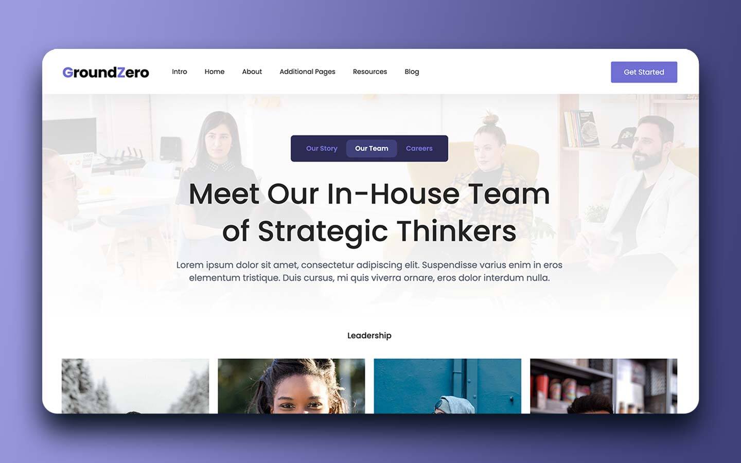 GroundZero - Startup HTML5 Responsive Website Template