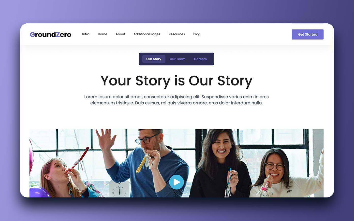 GroundZero - Startup HTML5 Responsive Website Template