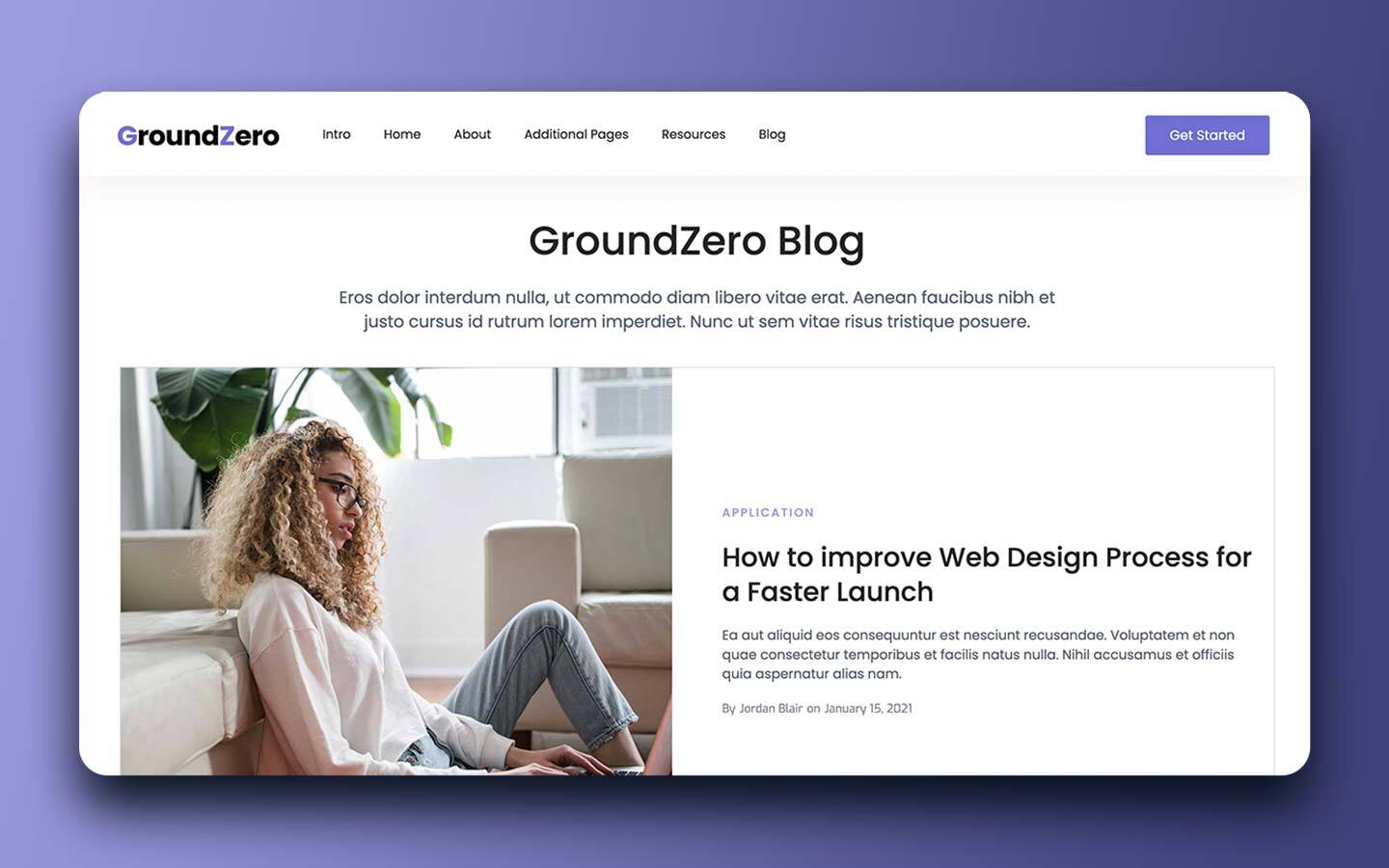 GroundZero - Startup HTML5 Responsive Website Template