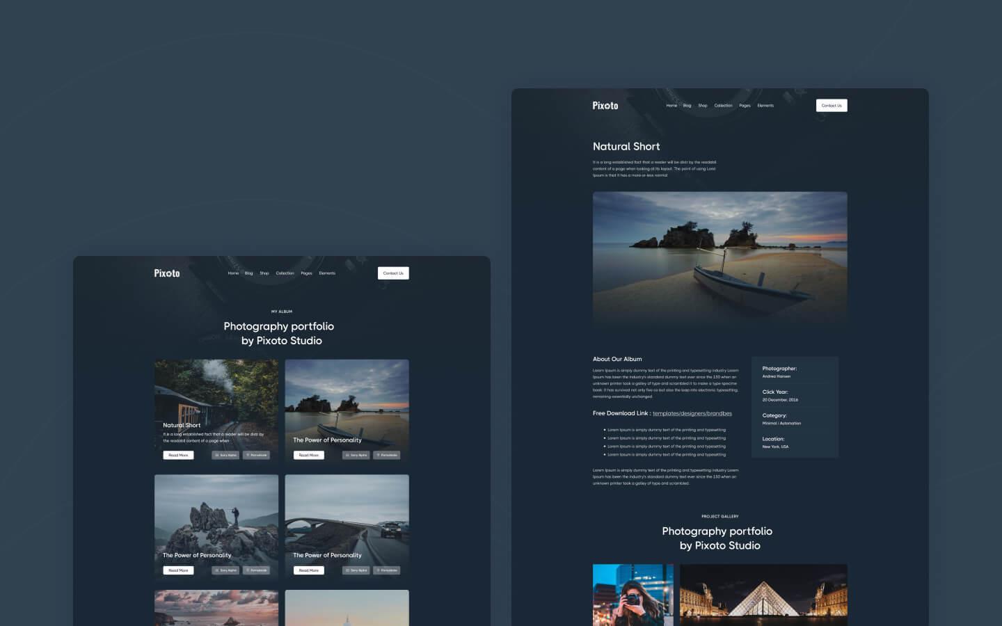 Pixoto - Photography HTML5 Responsive Website Template