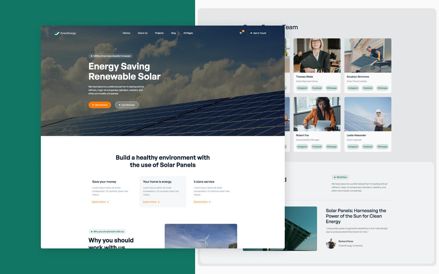 Green Energy 128 - Small Business HTML5 Responsive Website Template