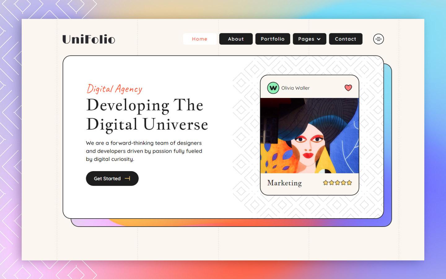 UniFolio - Portfolio HTML5 Responsive Website Template