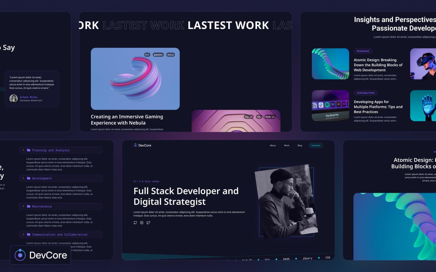 DevCore - Portfolio HTML5 Responsive Website Template