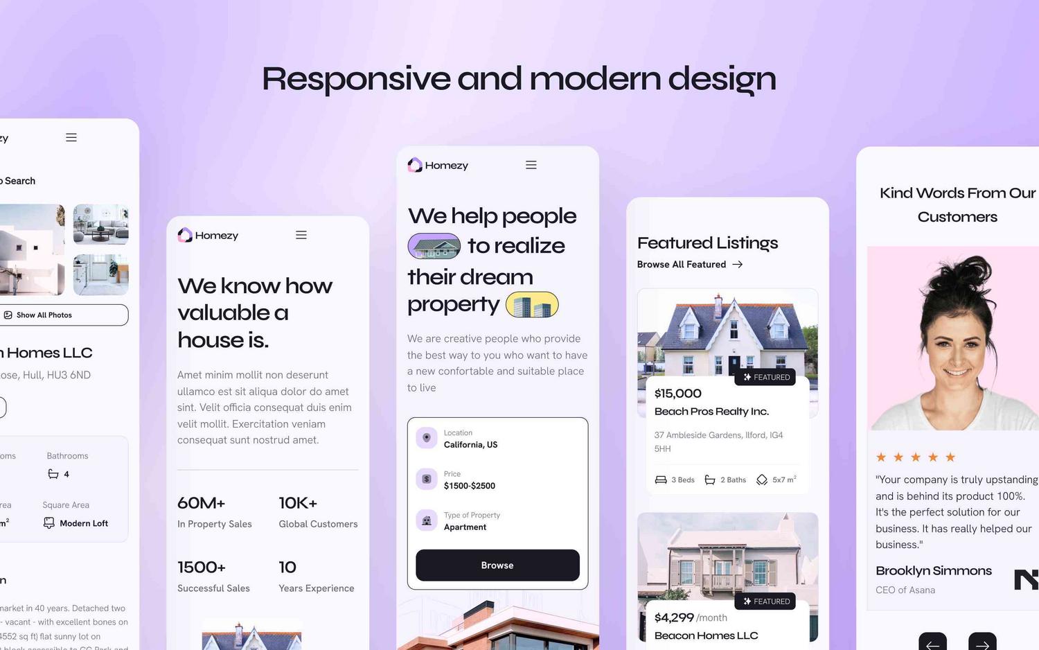 Homezy - Real Estate HTML5 Responsive Website Template