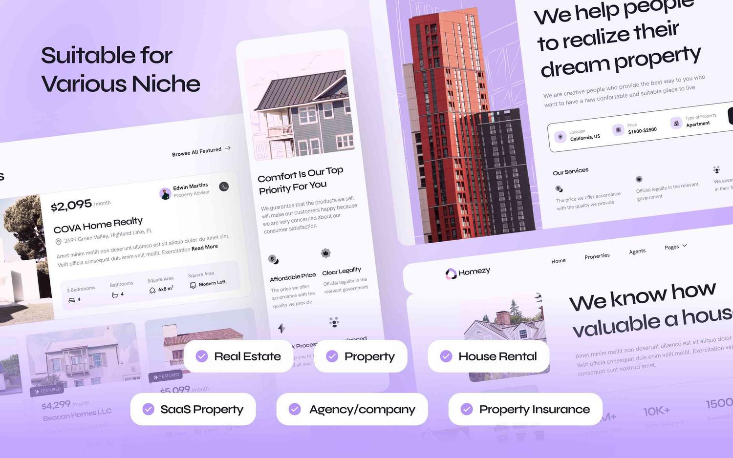 Homezy - Real Estate HTML5 Responsive Website Template
