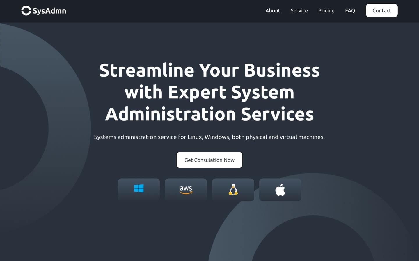 Sysadmn - IT company HTML5 Responsive Website Template