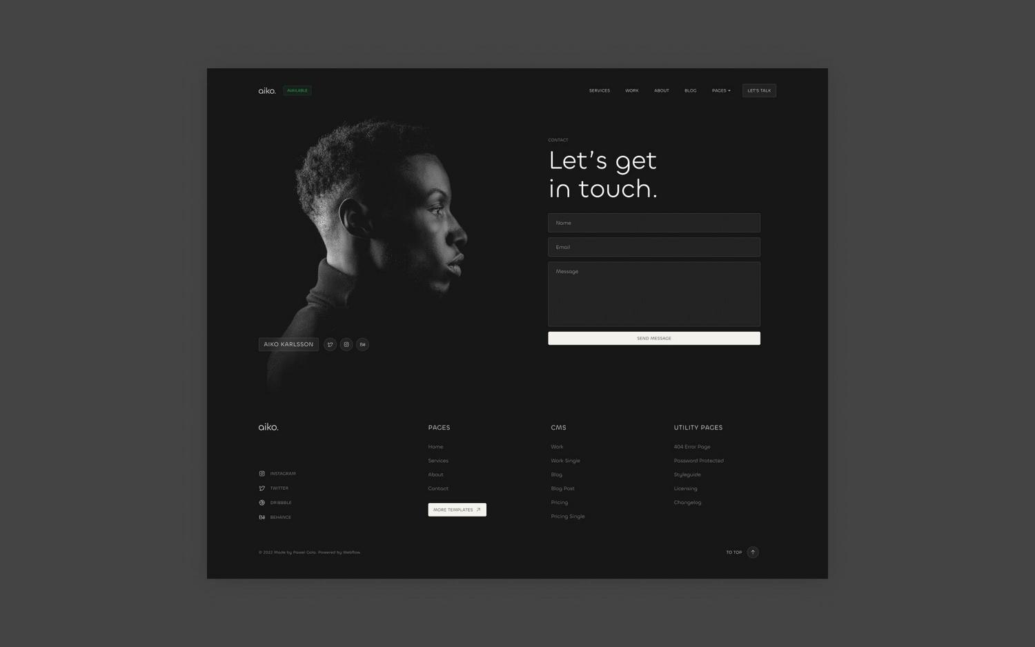 Aiko - Portfolio HTML5 Responsive Website Template