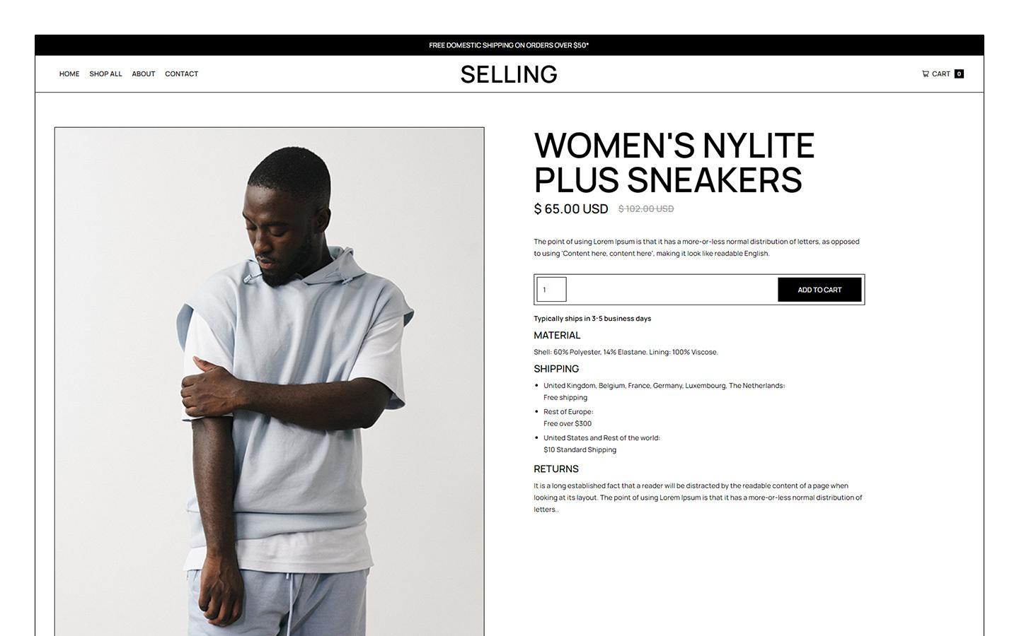 Selling - Shop HTML5 Responsive Website Template