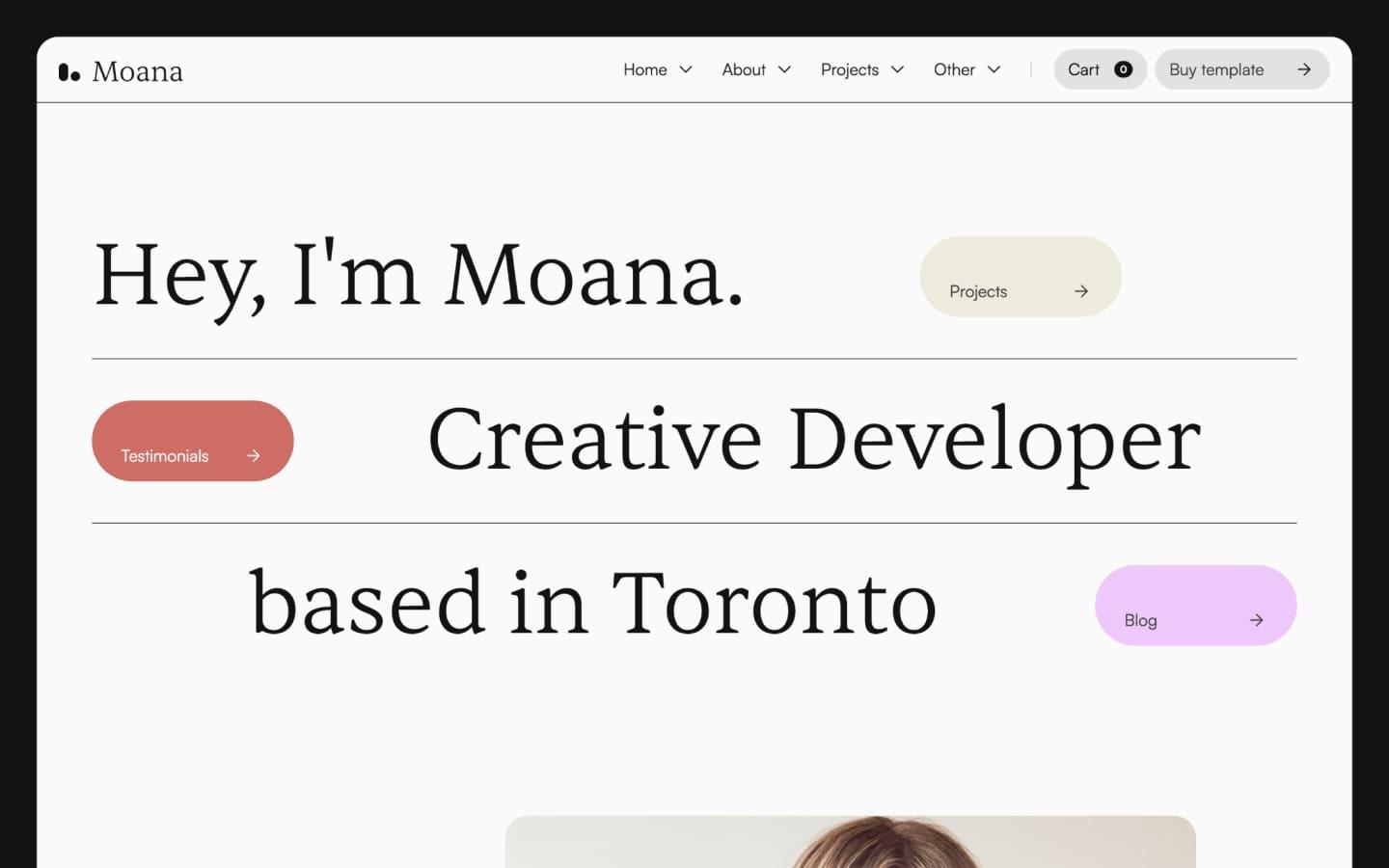 Moana - Portfolio HTML5 Responsive Website Template