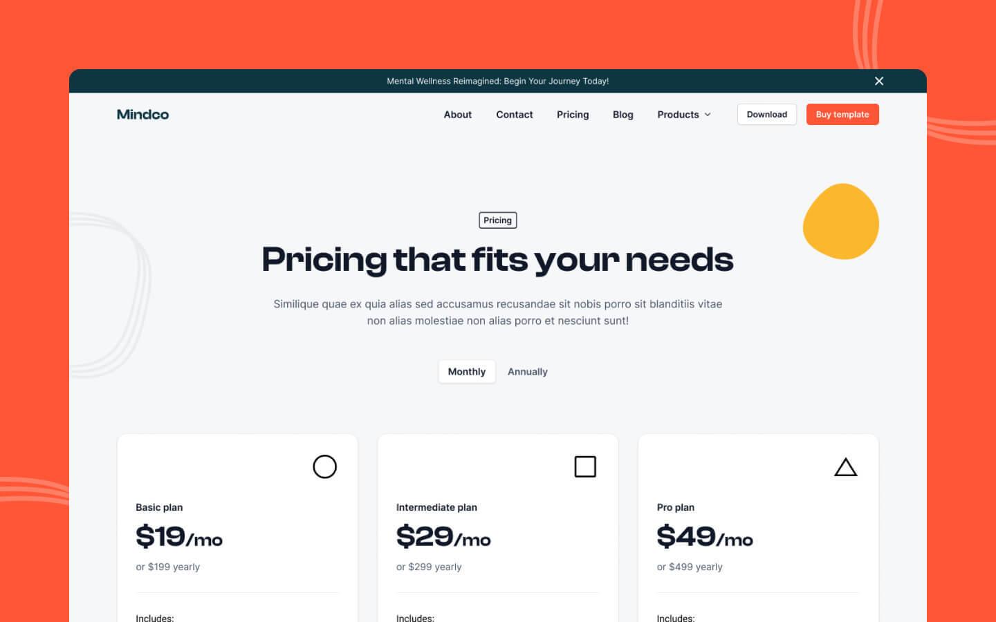 Mindco - App HTML5 Responsive Website Template