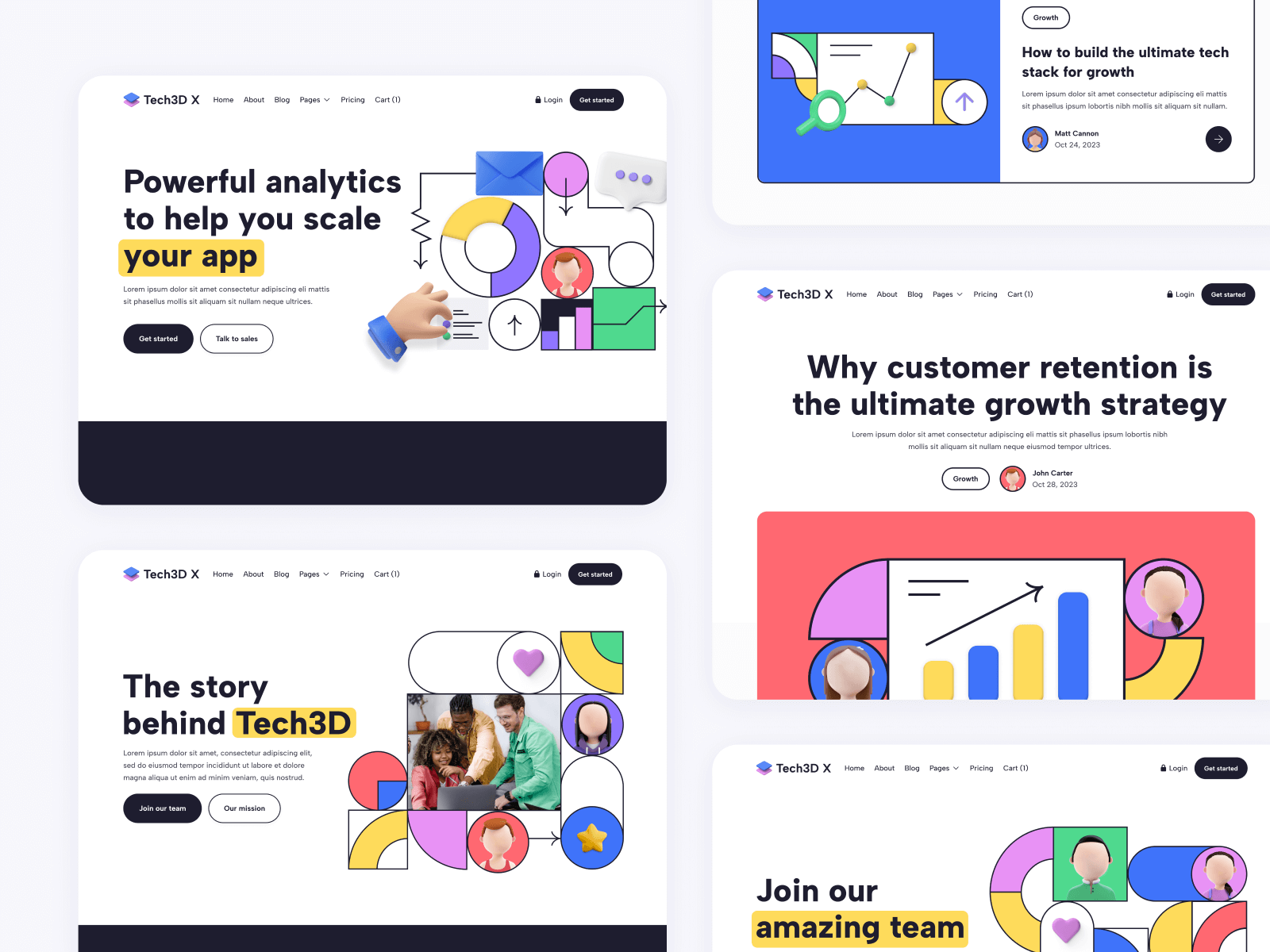 Tech3D X - App HTML5 Responsive Website Template