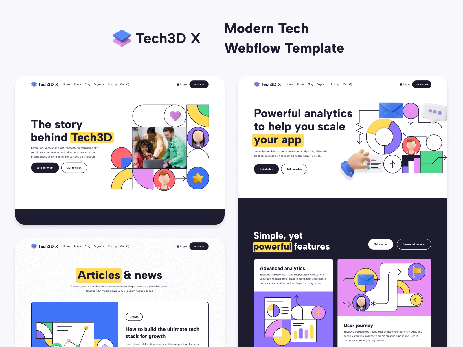 Tech3D X - App HTML5 Responsive Website Template