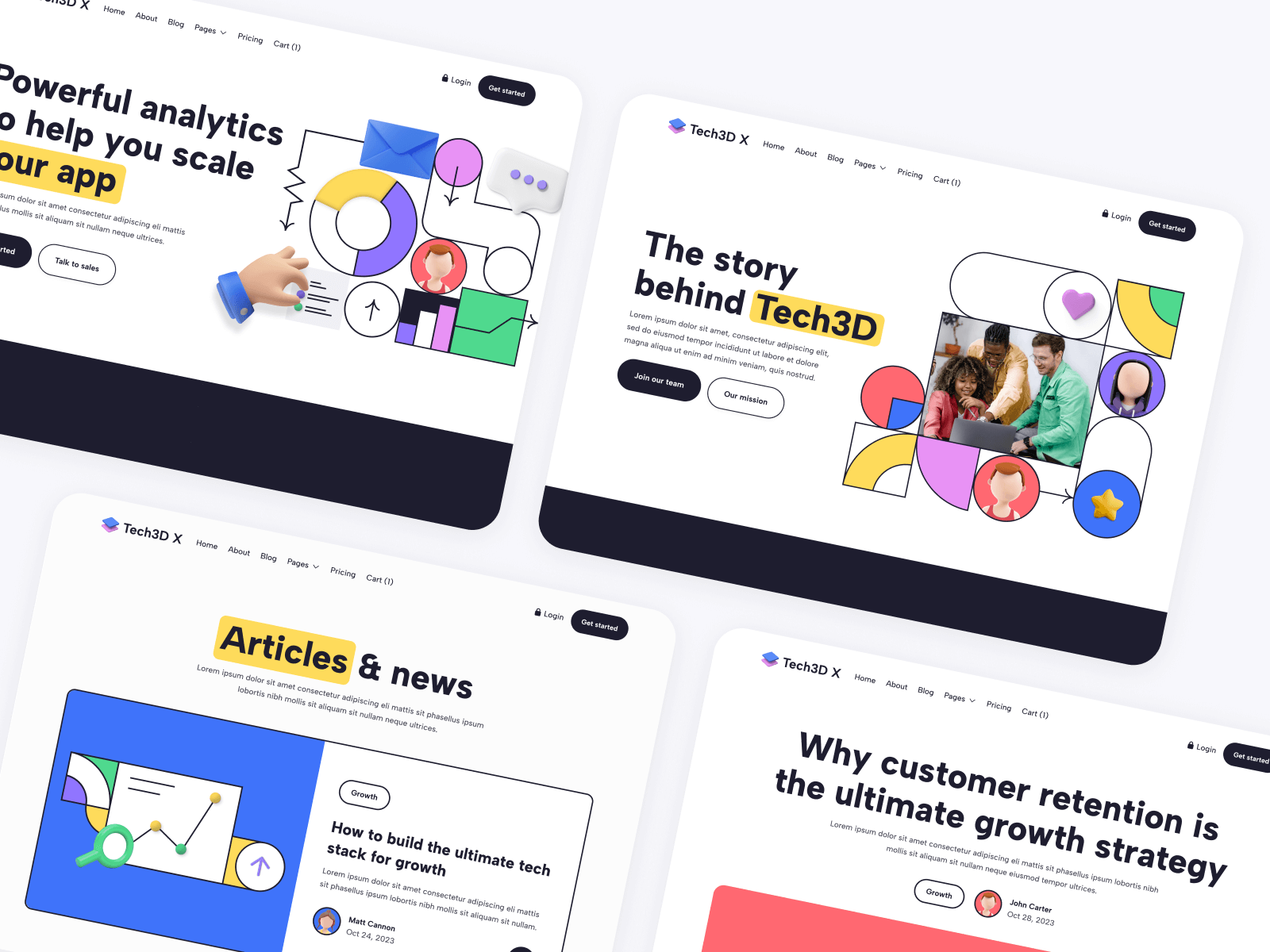 Tech3D X - App HTML5 Responsive Website Template