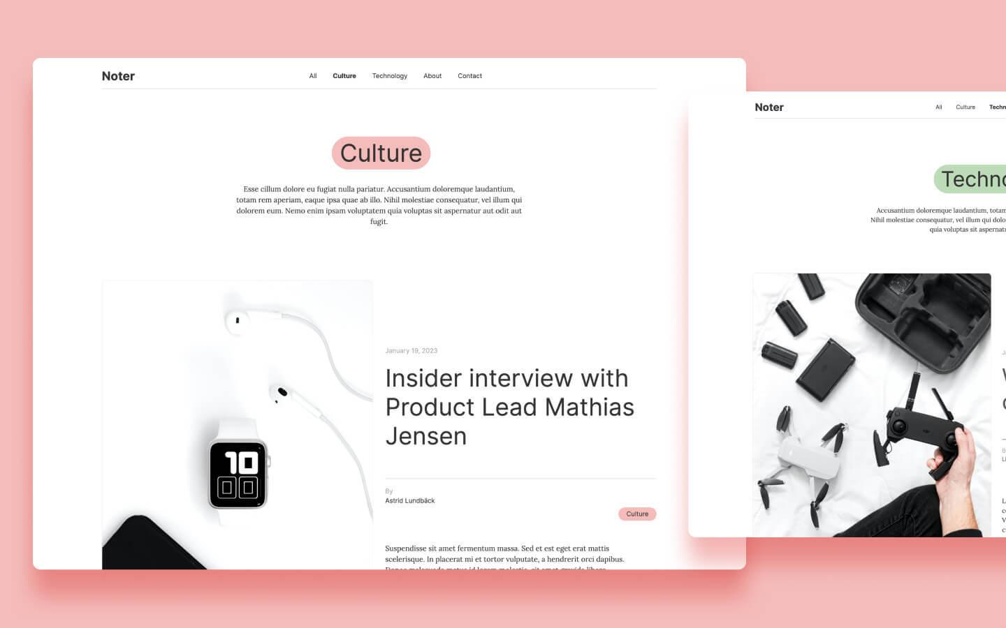 Noter - Blog HTML5 Responsive Website Template