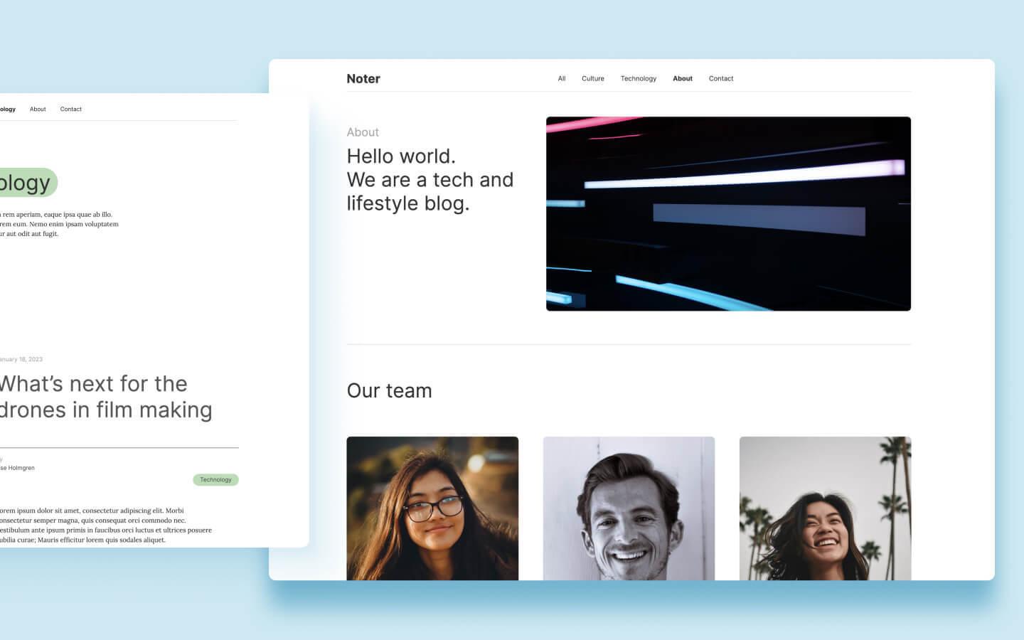Noter - Blog HTML5 Responsive Website Template