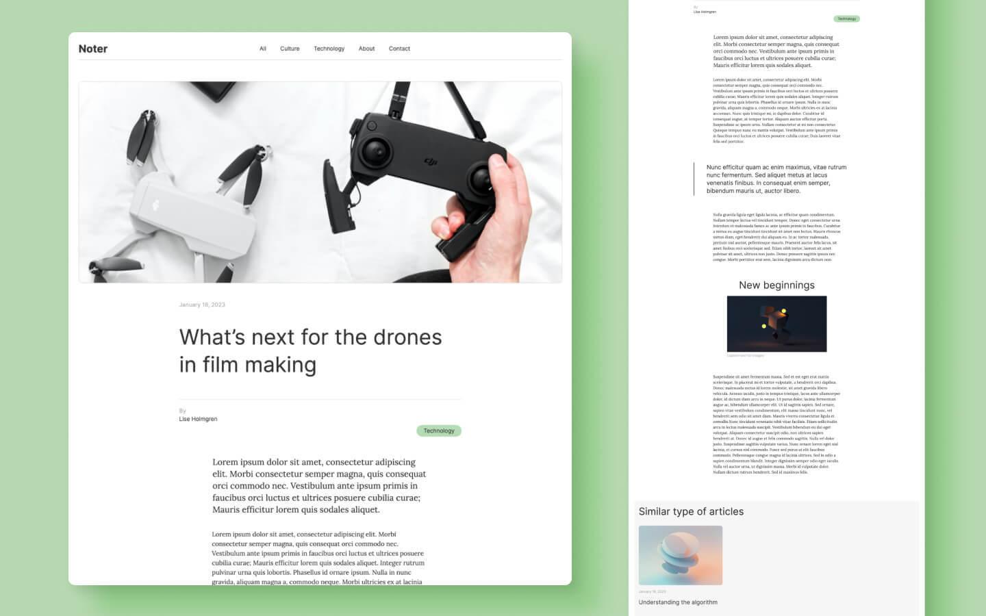 Noter - Blog HTML5 Responsive Website Template