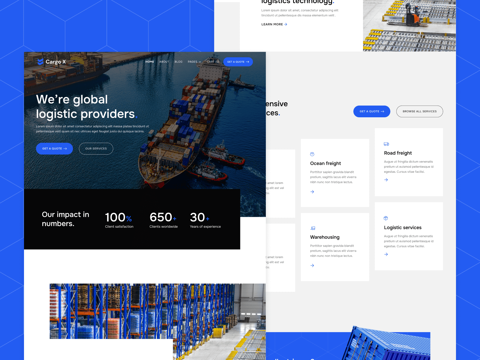 Cargo X - Transport HTML5 Responsive Website Template