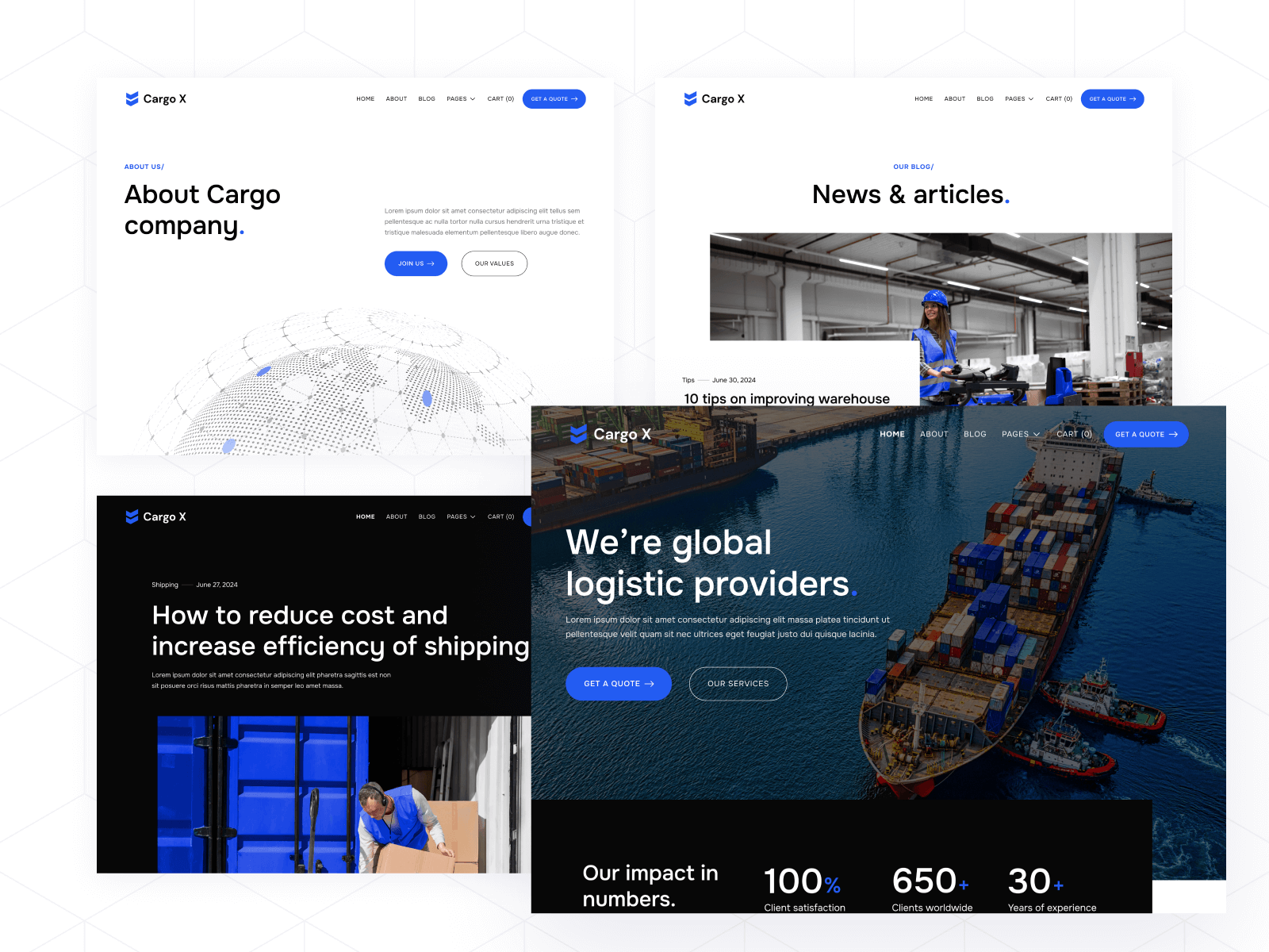 Cargo X - Transport HTML5 Responsive Website Template