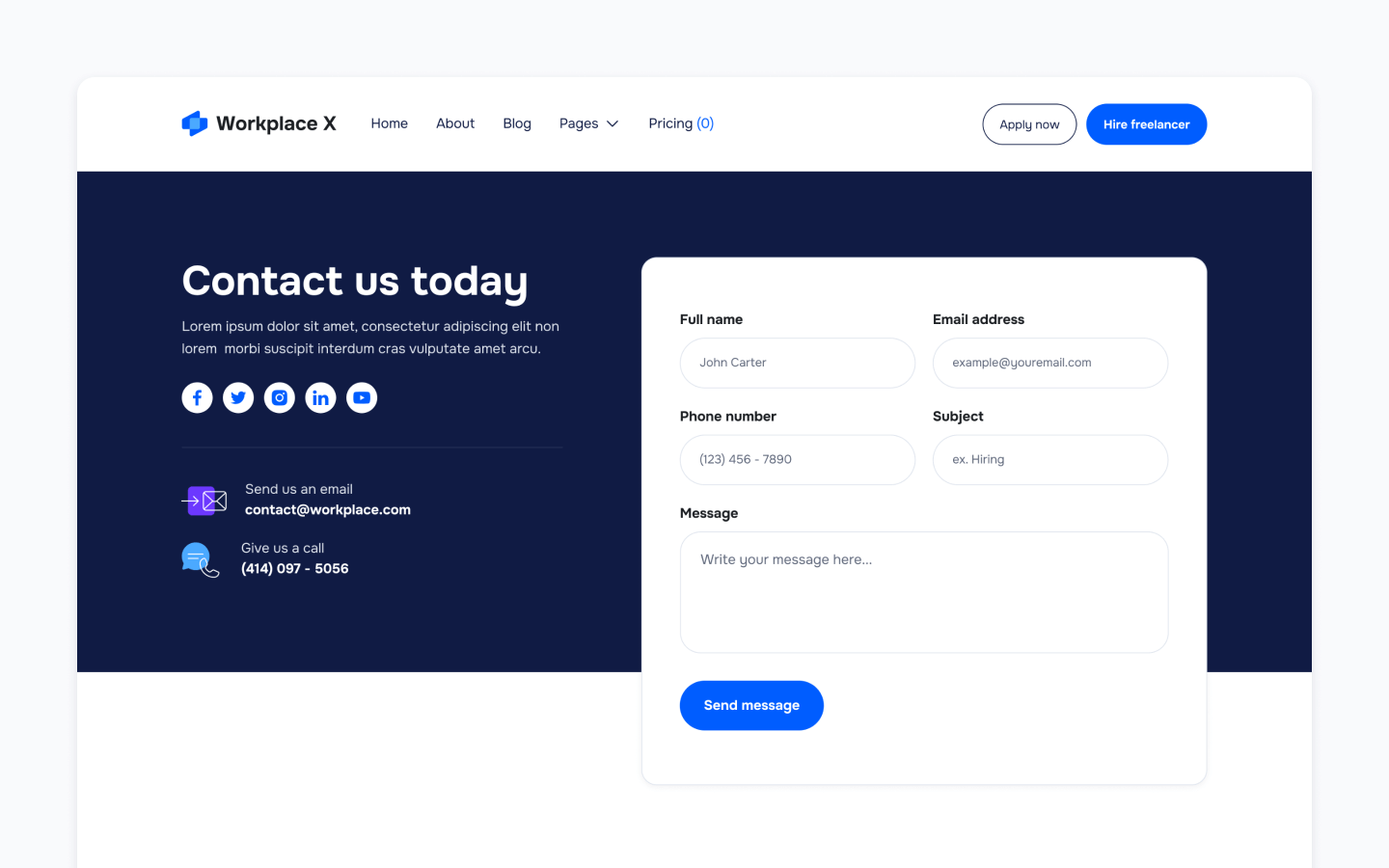 Workplace X - Directory HTML5 Responsive Website Template