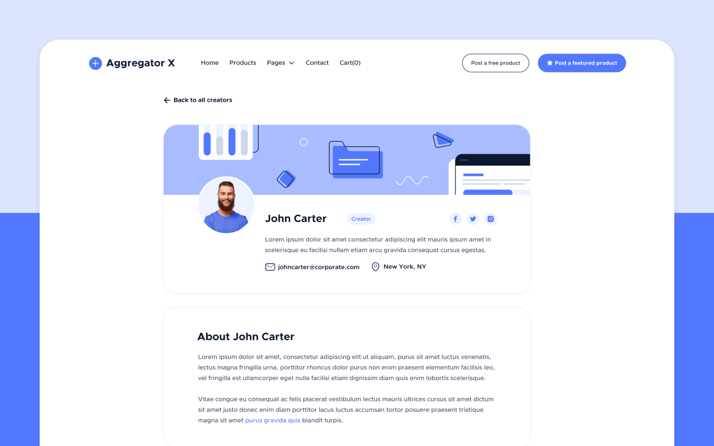 Aggregator X - Directory HTML5 Responsive Website Template