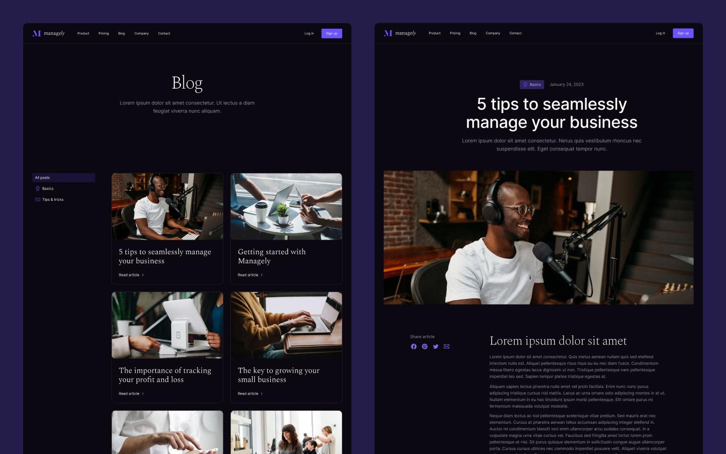Managely - SaaS HTML5 Responsive Website Template