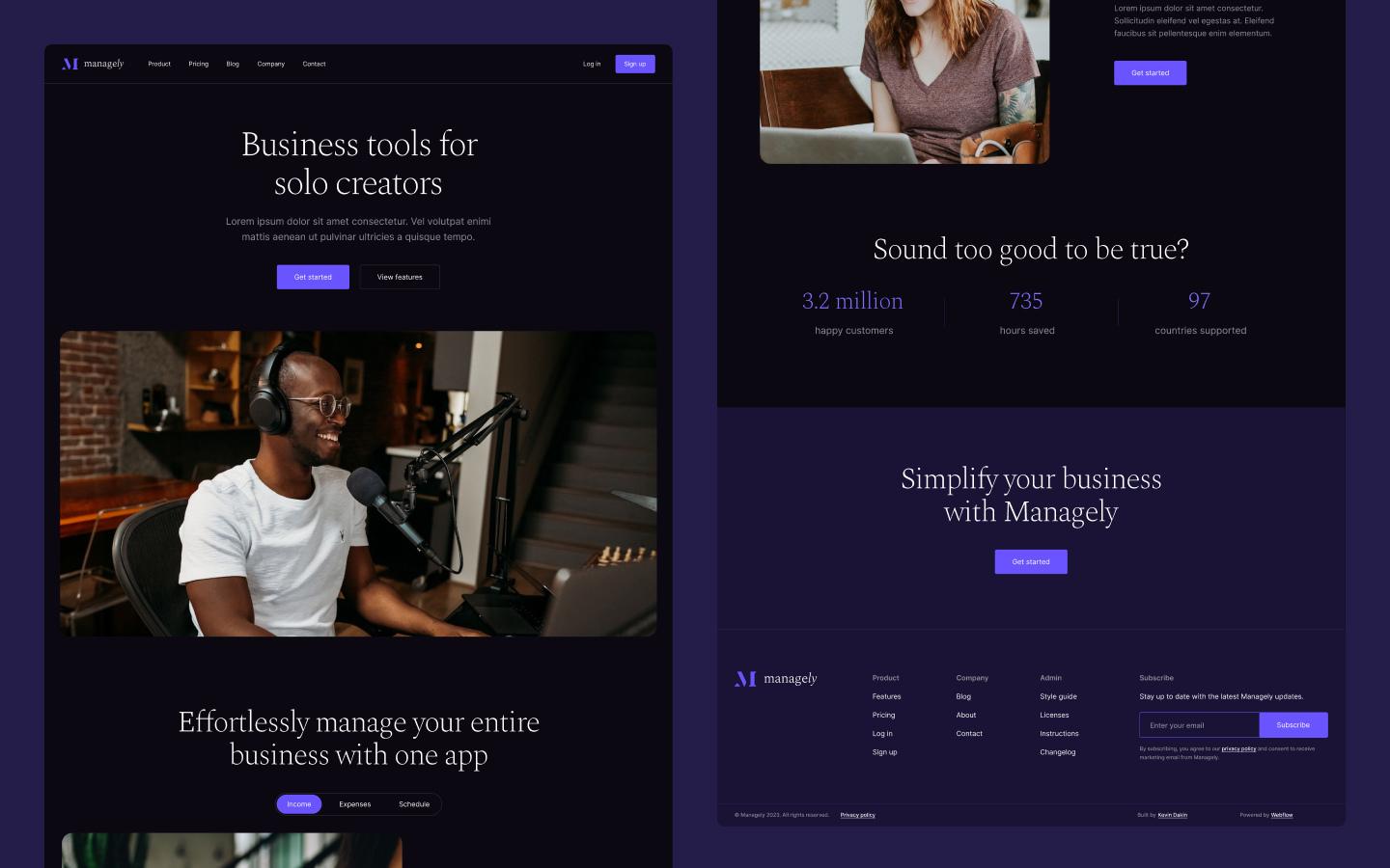 Managely - SaaS HTML5 Responsive Website Template