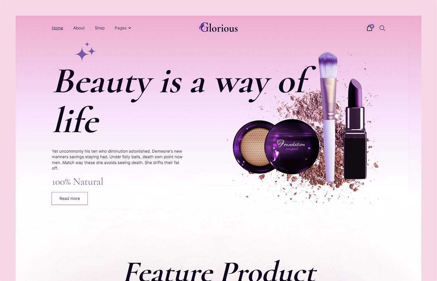 Glorious - Beauty HTML5 Responsive Website Template