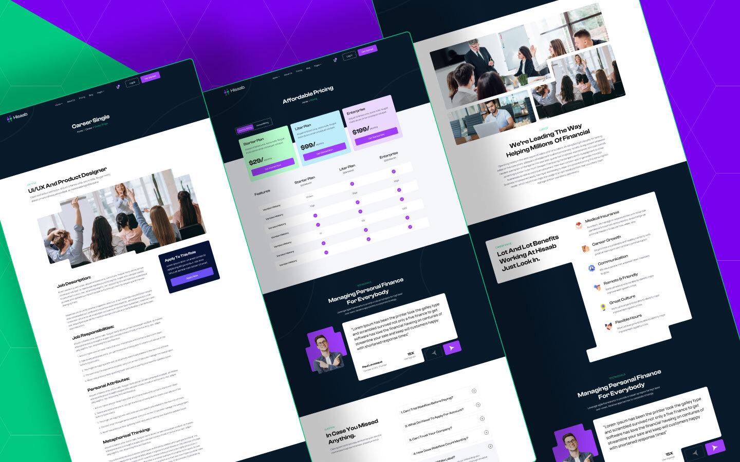 Hisaab - SaaS HTML5 Responsive Website Template
