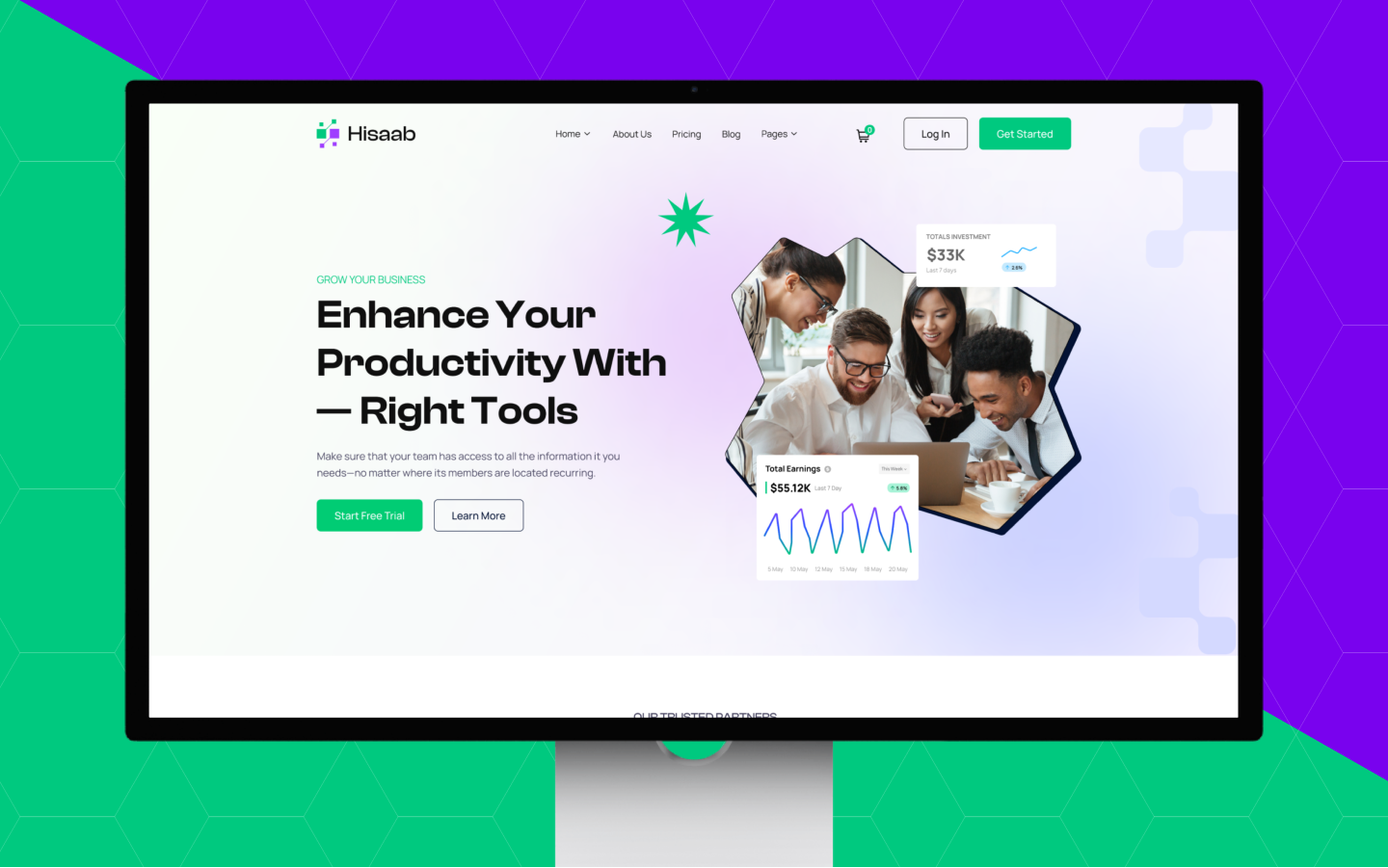 Hisaab - SaaS HTML5 Responsive Website Template
