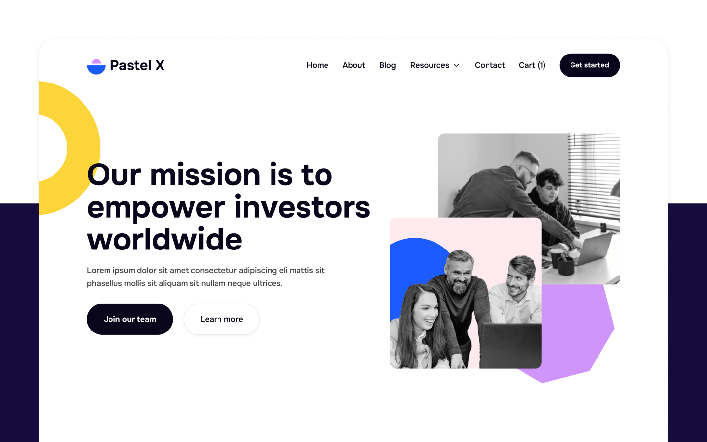 Pastel X - Startup HTML5 Responsive Website Template