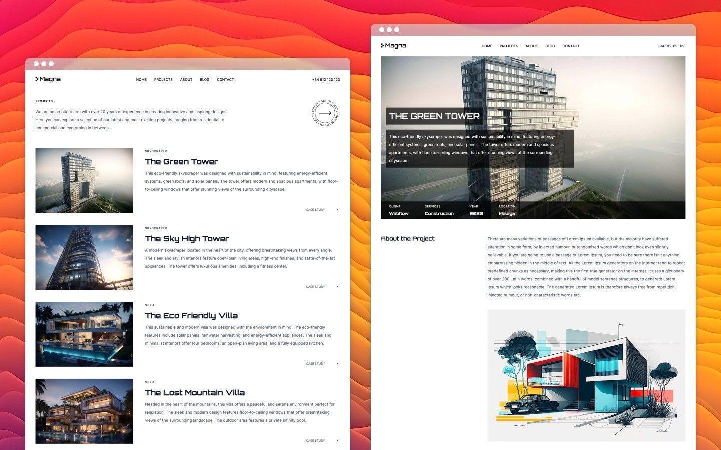 Magna - Architecture HTML5 Responsive Website Template