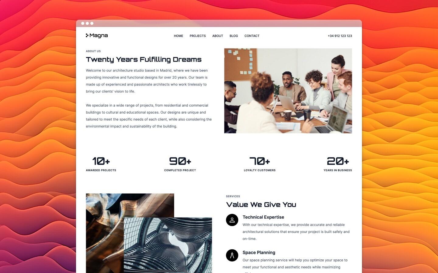 Magna - Architecture HTML5 Responsive Website Template