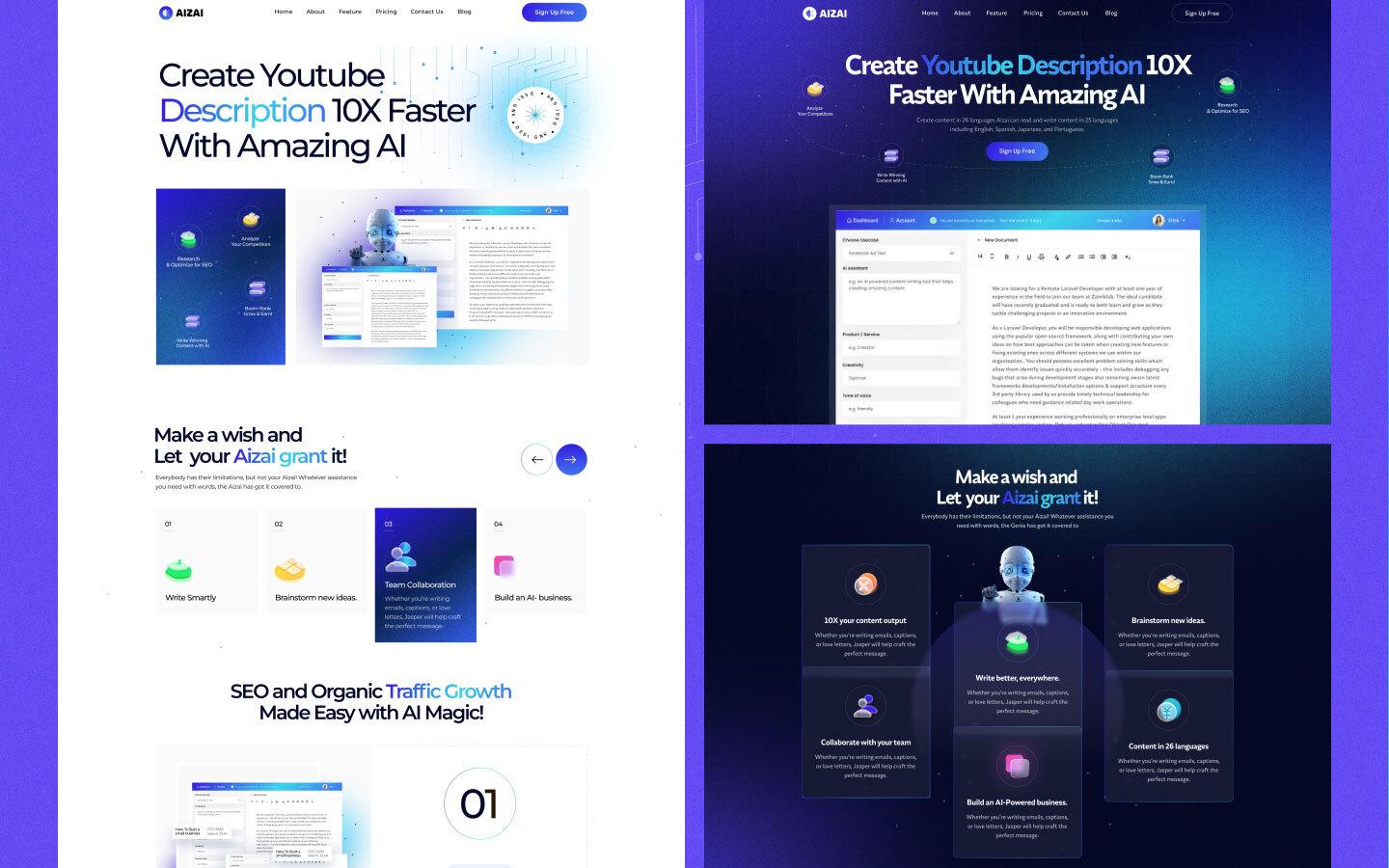 Aizai - SaaS HTML5 Responsive Website Template