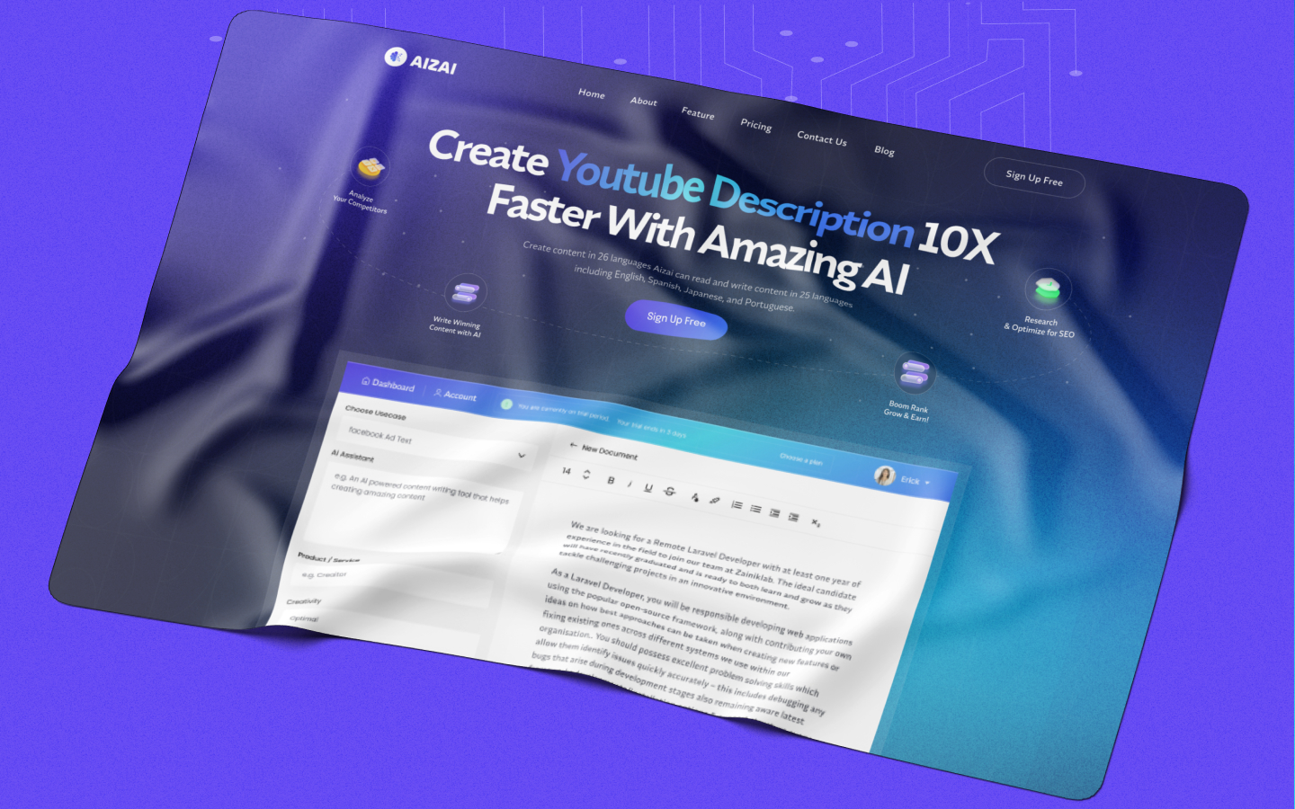 Aizai - SaaS HTML5 Responsive Website Template
