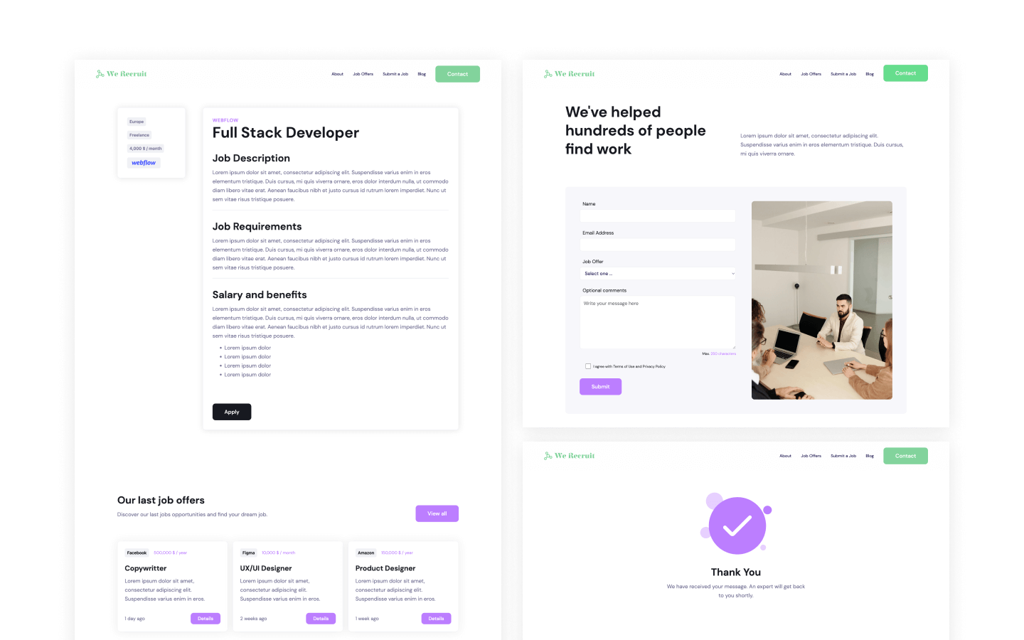 We Recruit - Job Portal HTML5 Responsive Website Template