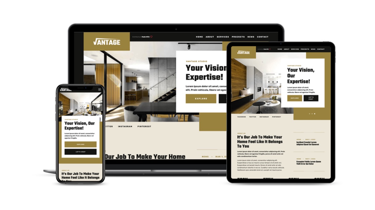 Vantage - Architecture HTML5 Responsive Website Template