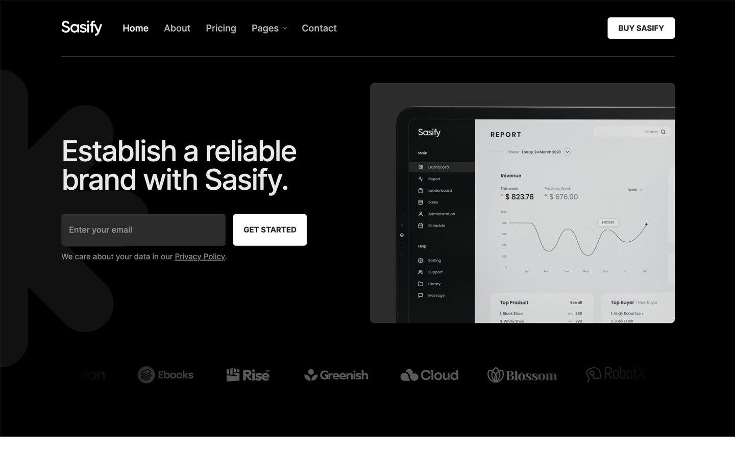Sasify - SaaS HTML5 Responsive Website Template