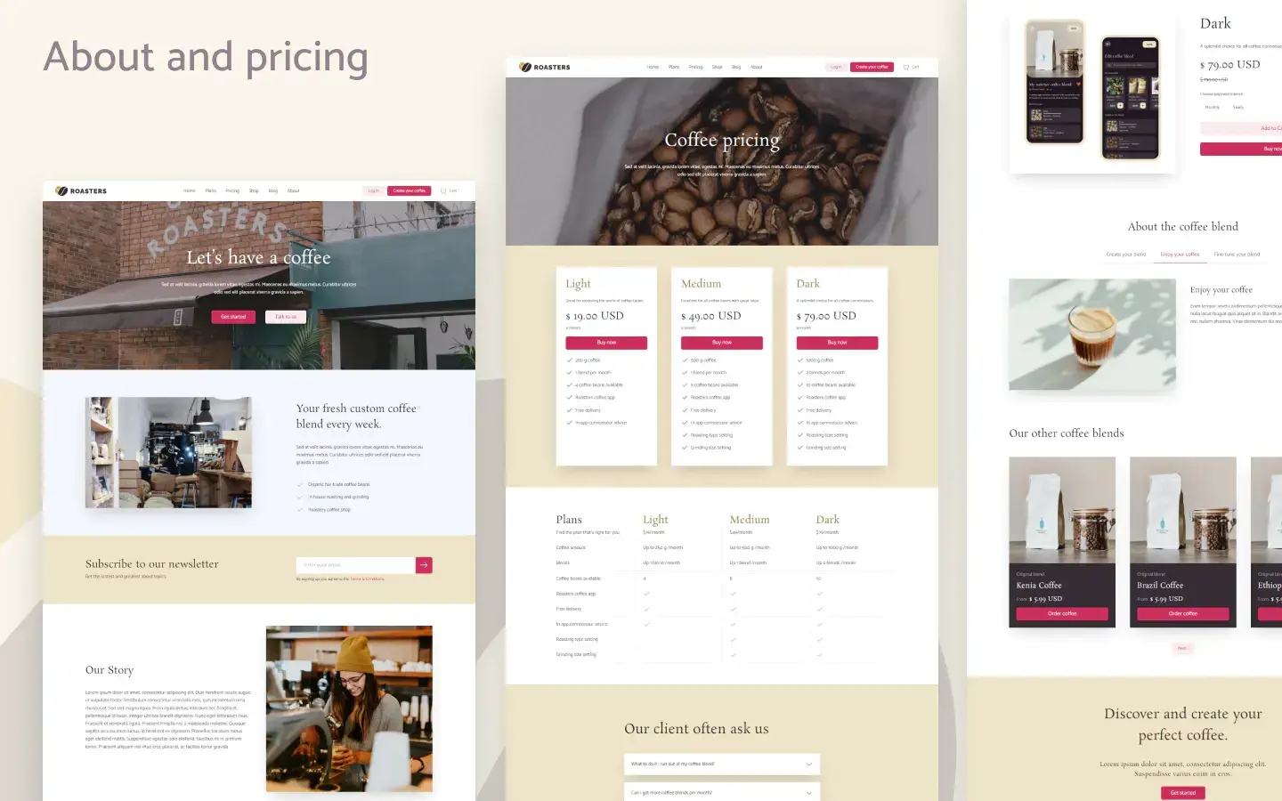 Roasters - Coffee Shop HTML5 Responsive Website Template