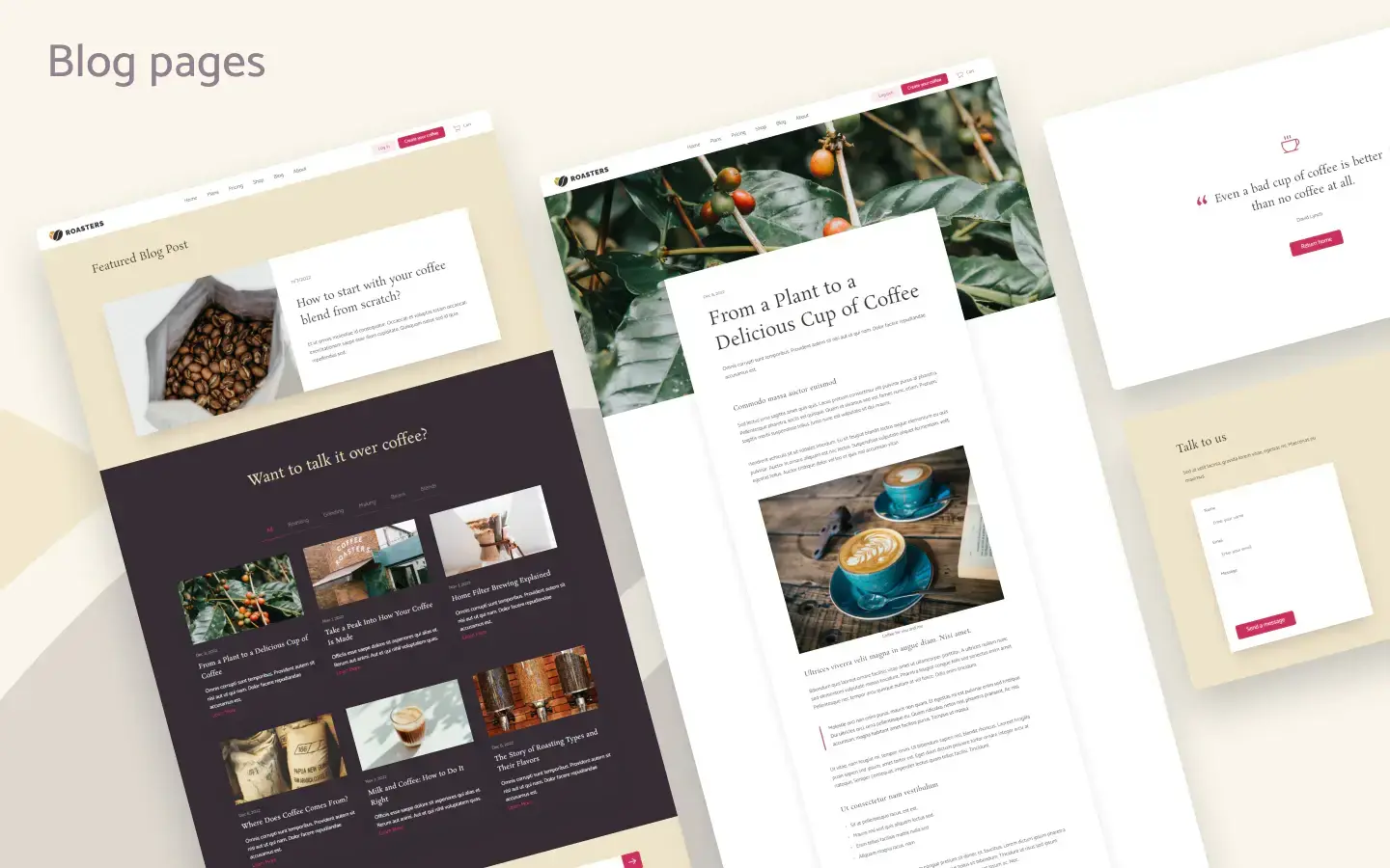 Roasters - Coffee Shop HTML5 Responsive Website Template