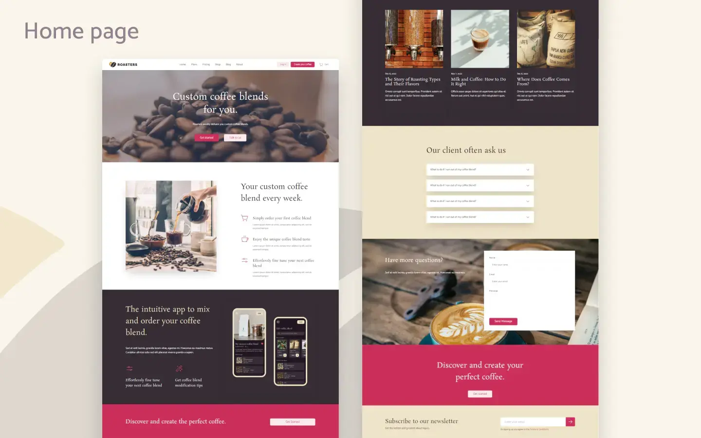 Roasters - Coffee Shop HTML5 Responsive Website Template