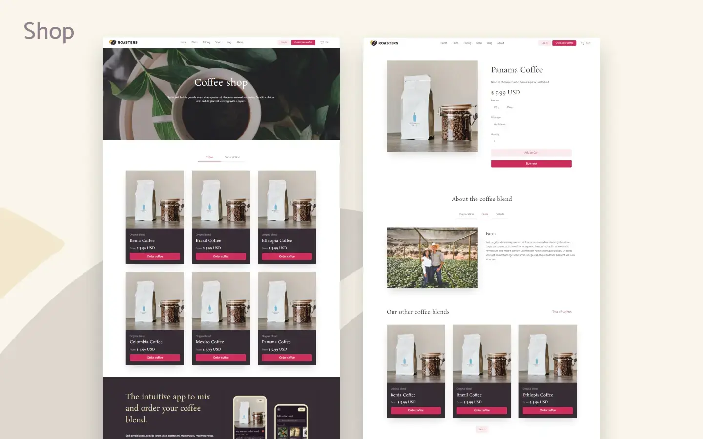 Roasters - Coffee Shop HTML5 Responsive Website Template