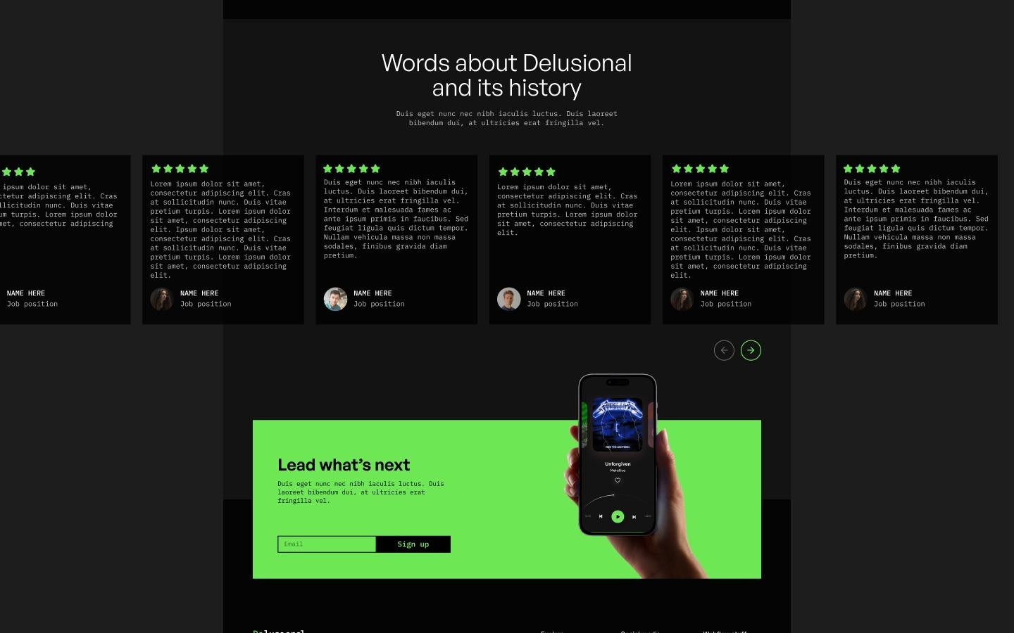Delusional - App HTML5 Responsive Website Template